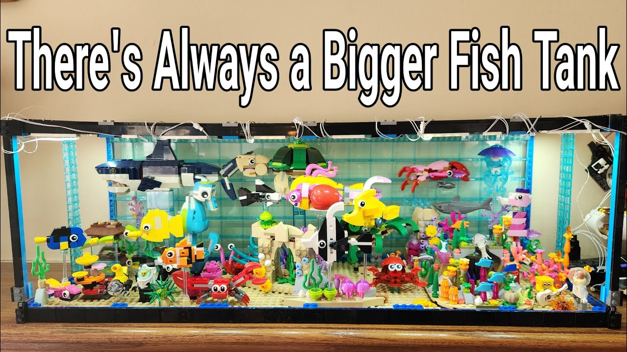 Upsized LEGO Fish Tank - 9 Sets in One Display! - YouTube
