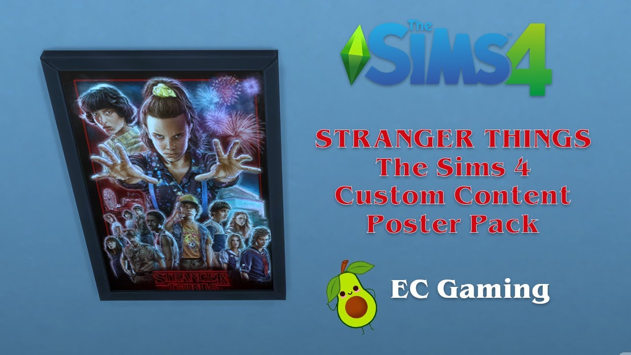 Sims 4- Stranger Things CC poster pack 1 - YouTube