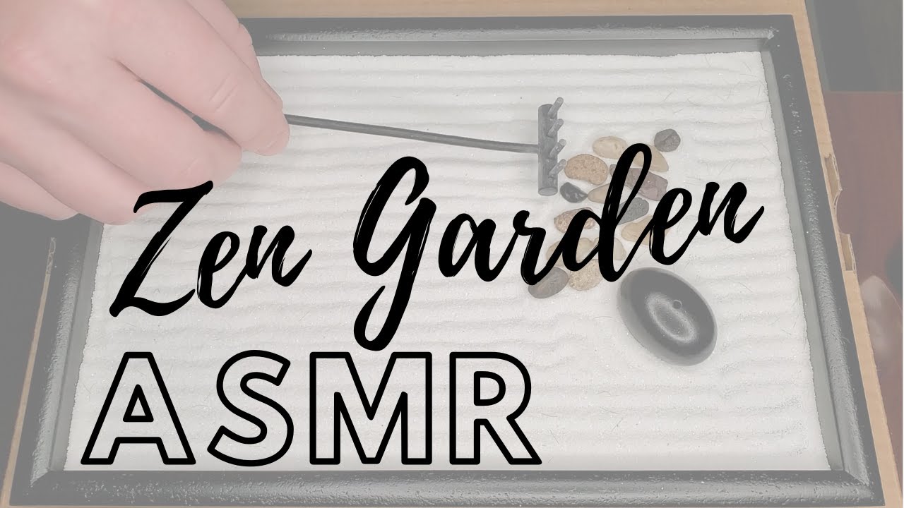 ASMR - 10 Minutes of Relaxing Zen Garden Sounds - Sand Raking, Pebbles ...