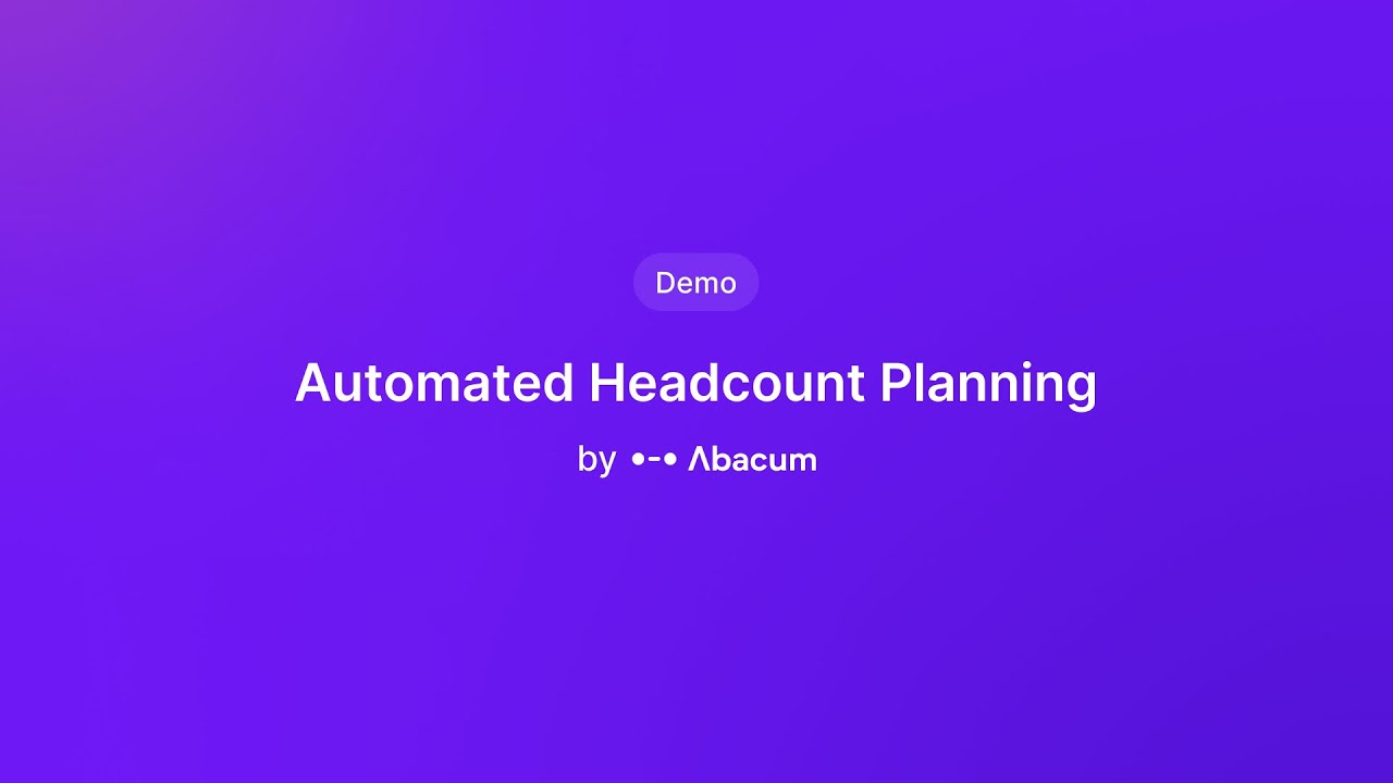 Automated Headcount Planning by Abacum | Demo - YouTube