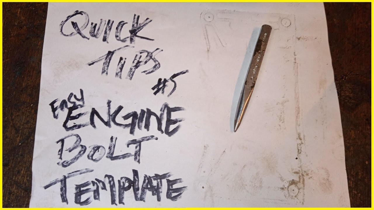 EASY engine BOLT pattern template | QUICK TIPS #5 - YouTube