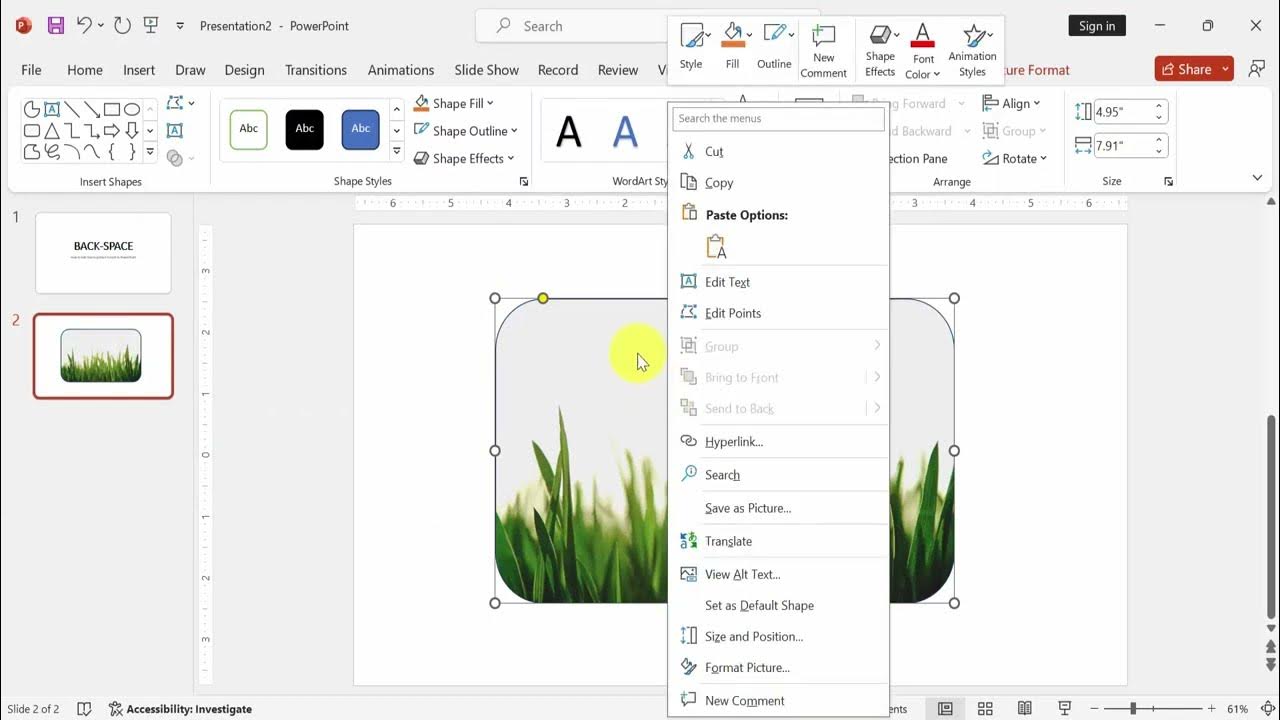 How to edit text in picture format in PowerPoint - YouTube