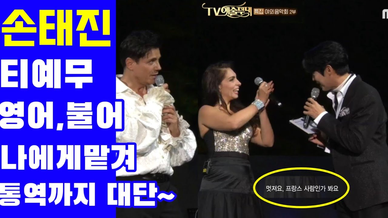 손태진 뇌까지 섹시한 언어천재 프랑스배우들도 깜짝 놀란 충격적 불어실력 영어 통역까지 유창하게~ 대단하네요 Mbctv예술무대 특집야외음악회 Youtube