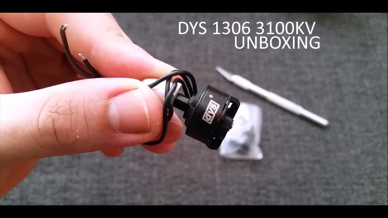 DYS brushless motor BX 1306 3100kv unboxing from Banggood - YouTube