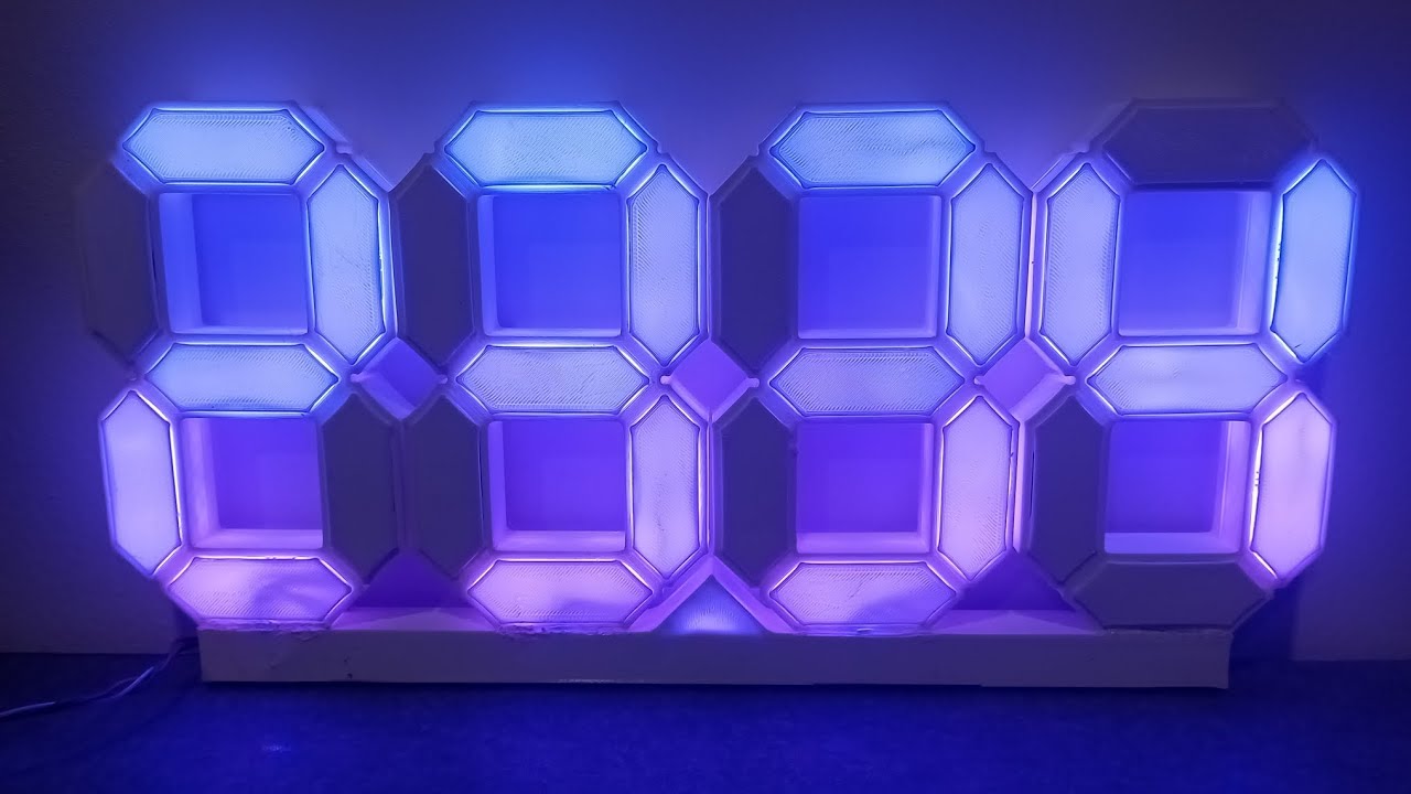 Finely finished my wled clock/timer/stopwatch with esp32 - YouTube