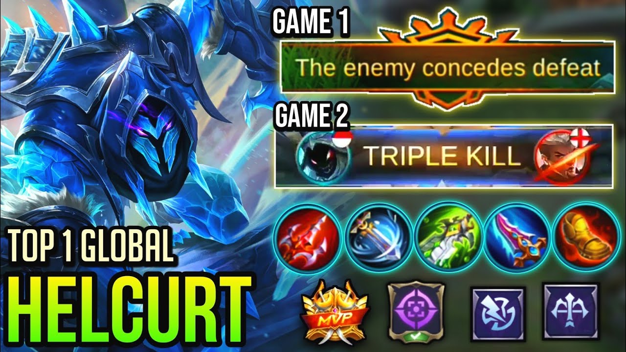 HELCURT BROKEN ONE SHOT BUILD [ Top 1 Global Helcurt 2020 ] HELCURT ...