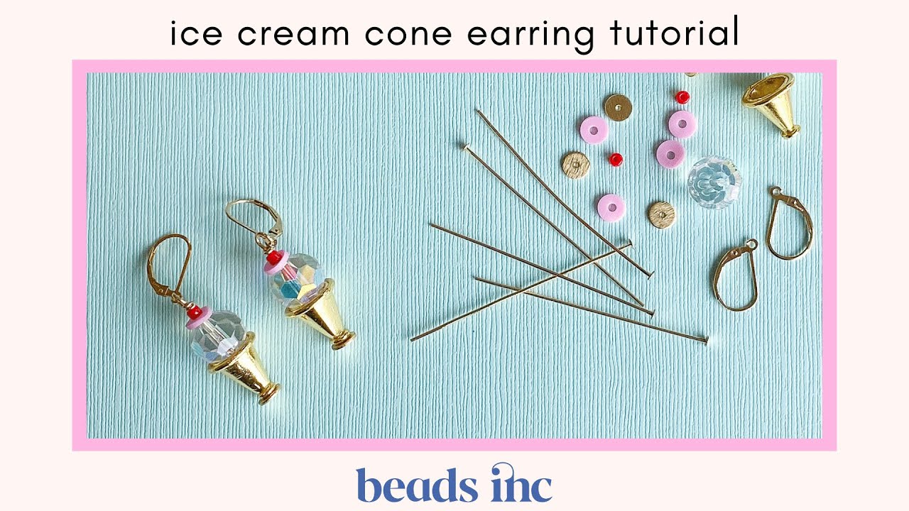 ice cream cone earrings diy tutorial - YouTube