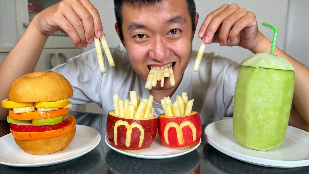 如何製作超好吃水果麥當勞套餐！How to make a super delicious fruit McDonald's meal ...