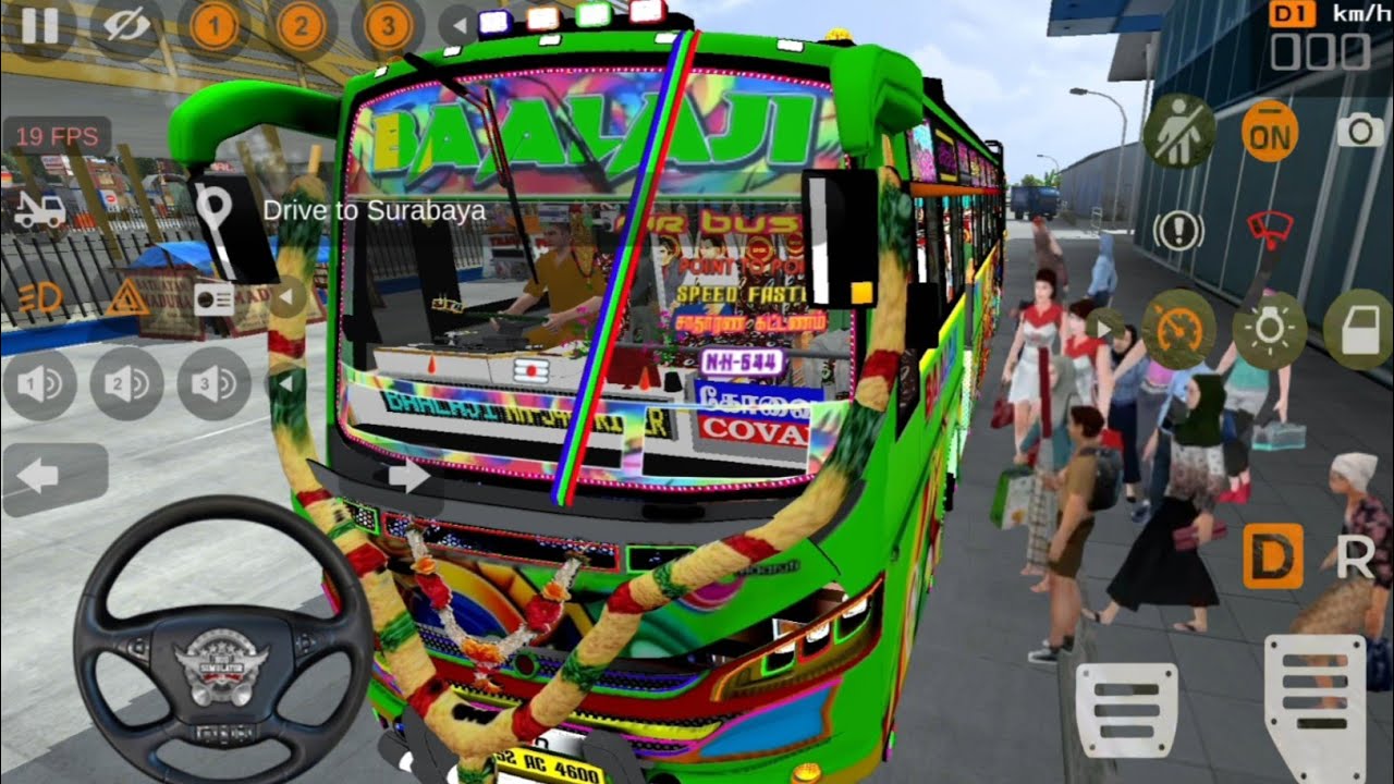 GRT BEST LIGHTING BUS DRIVING GAME NEW EXTREME OFFROAD MAP MOD BUS ...