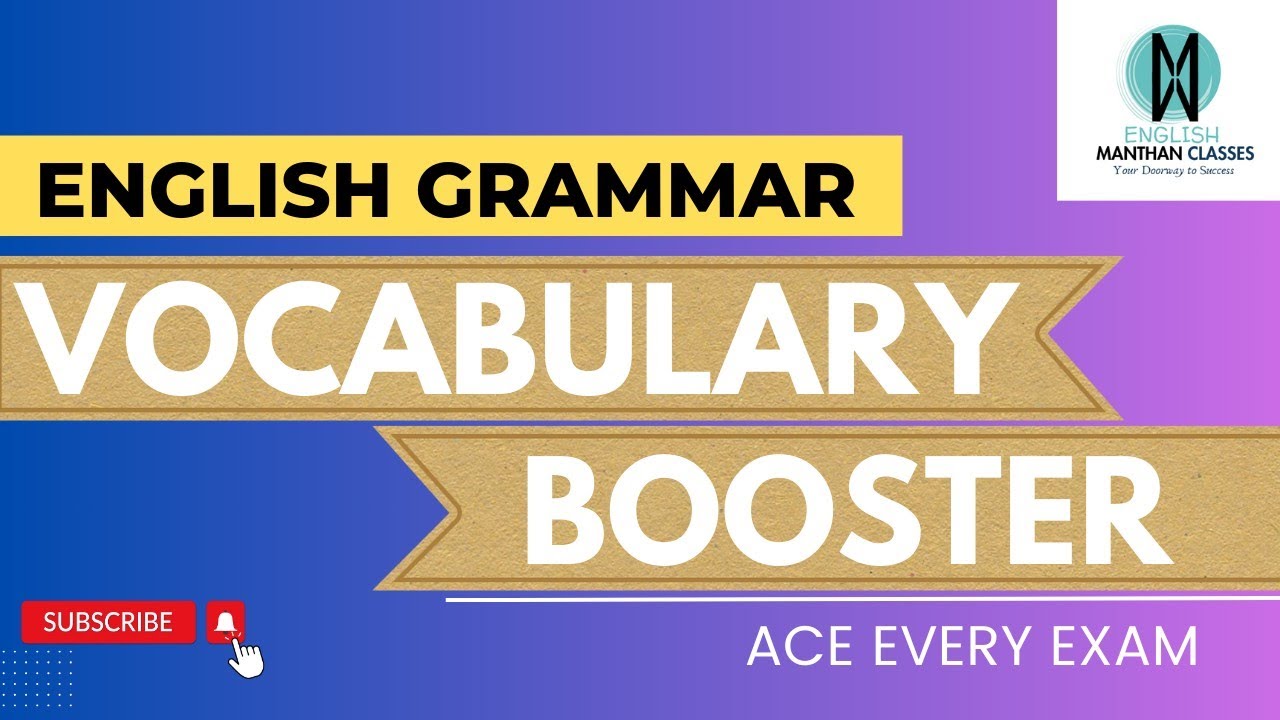 Vocabulary Booster | Important words for exams - YouTube