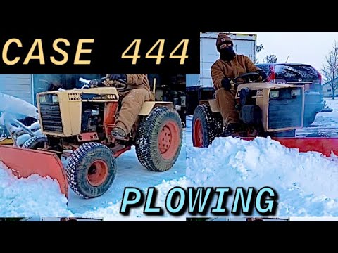Case 444 plowing snow in 0 degree weather - YouTube