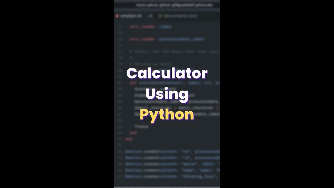 Learn How to Create a Calculator With Python - Vivek Codes - YouTube
