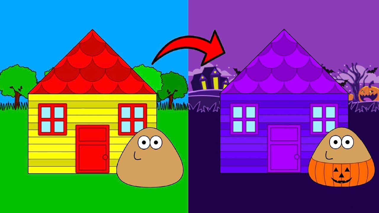 POU decorando a CASA para o HALLOWEEN 🎃 | Pou Vlogs - YouTube