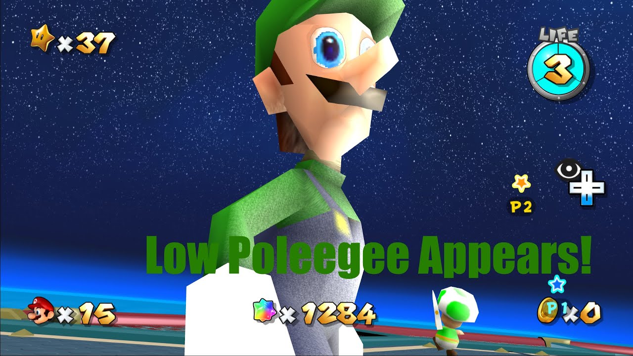 Low Poly Luigi In Mario Galaxy - YouTube