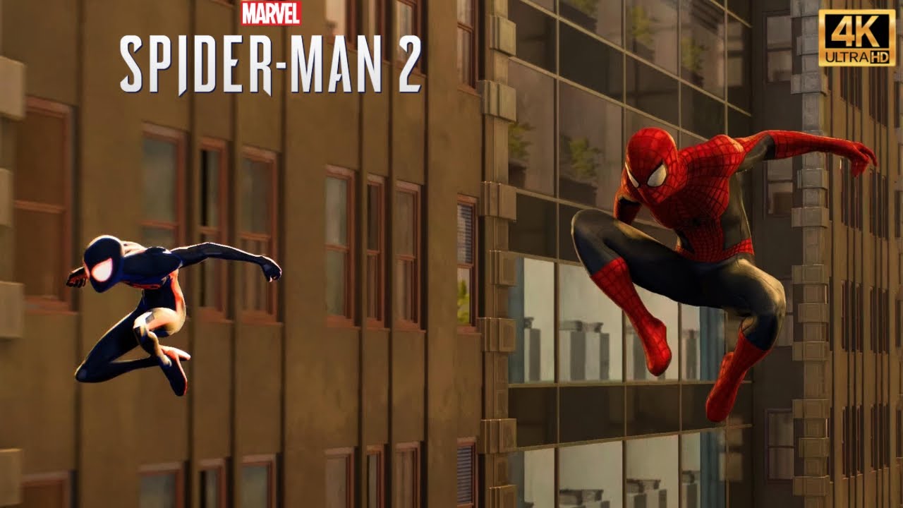 TASM 2 Peter And ATSV Miles Fight Symbiotes At City Hall In Marvel's ...