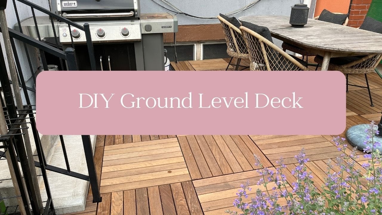 DIY Ground Level Deck - YouTube