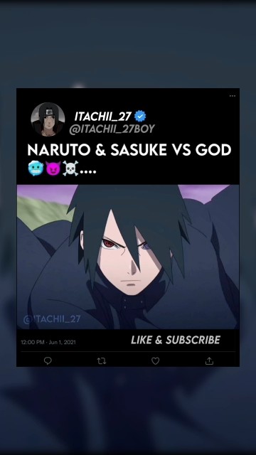 Naruto & Sasuke Vs God #narutoedit #narutoanimeshorts #shorts # ...