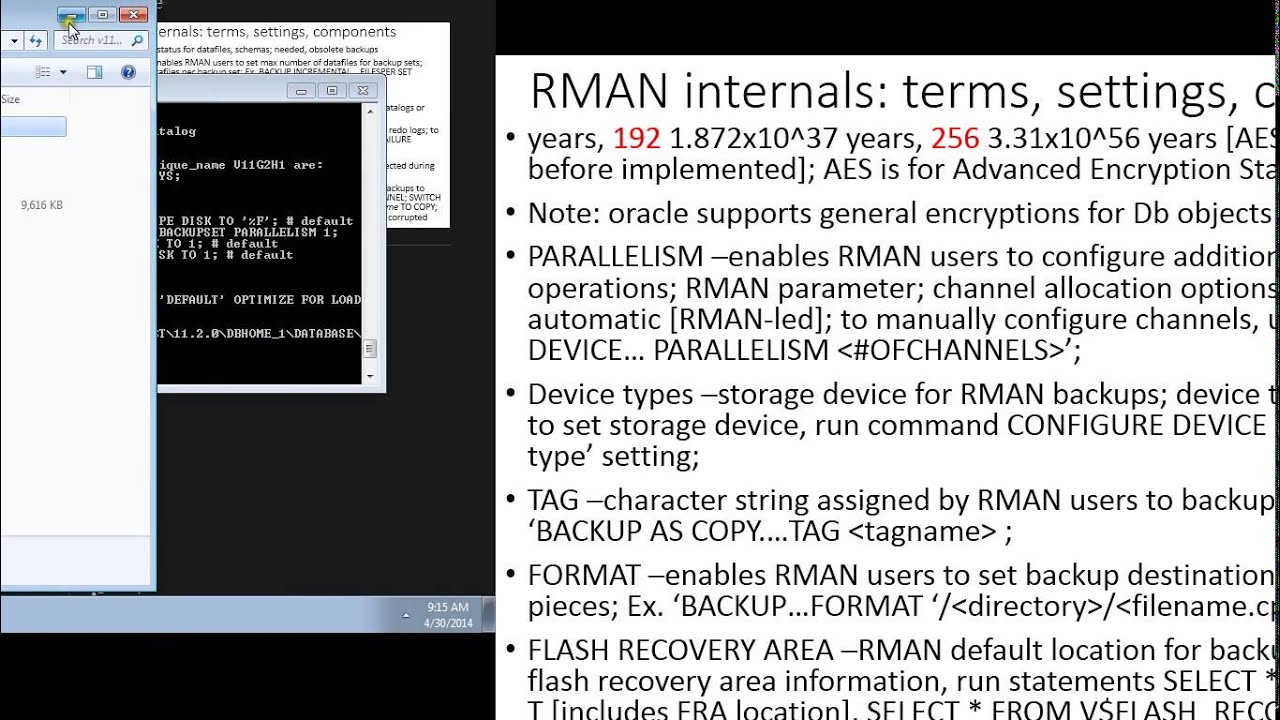 Oracle Recovery Manager Become An Rman Expert Tutorial 1 Youtube