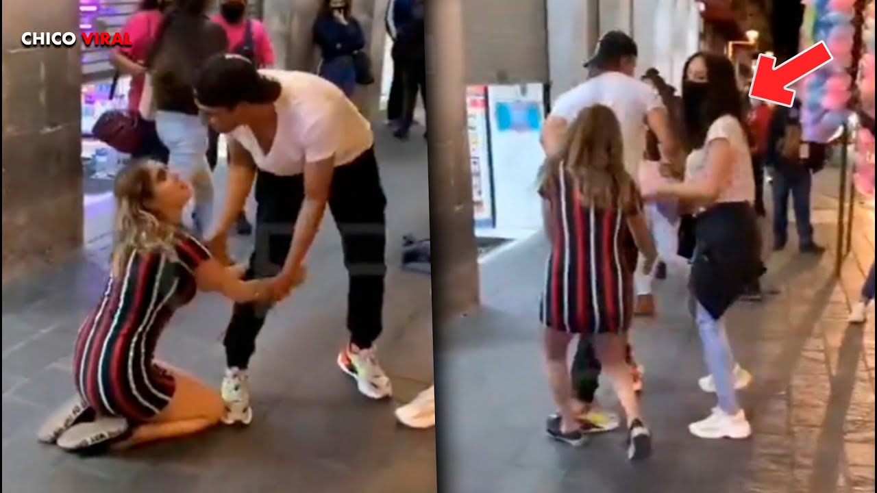GRABAN A MUJER ROGANDOLE A SU EX NOVIO Y SE HACE VIRAL - YouTube