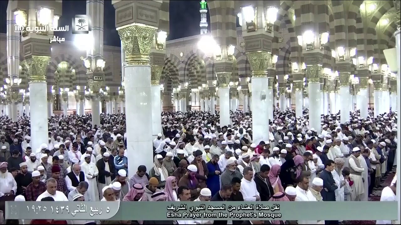 صلاة العشاء للشيخ عبدالباري الثبيتي اليوم السبت 5 ربيع الثاني 1439