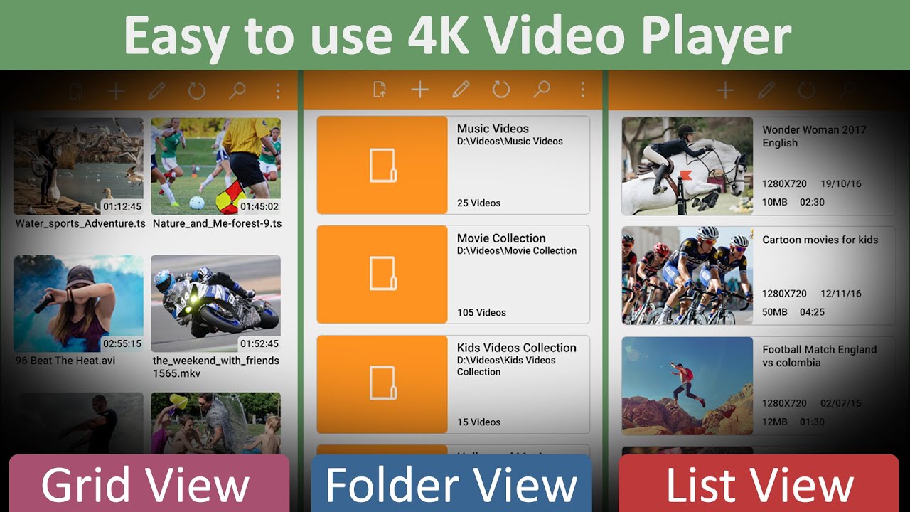 Simple & Custom Video Library | Unique User Interface Media Player ...
