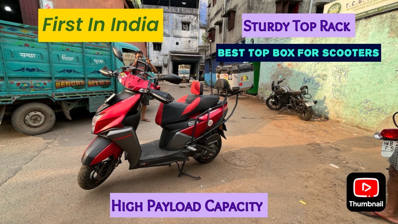 Top Box For TVS NTORQ || Top Rack For Scooters || Led Handguards || Fog ...