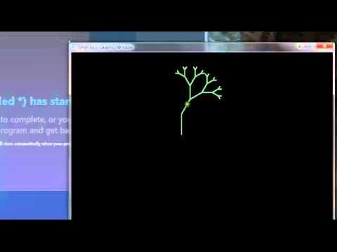 Small Basic-Turtle makes a tree - YouTube