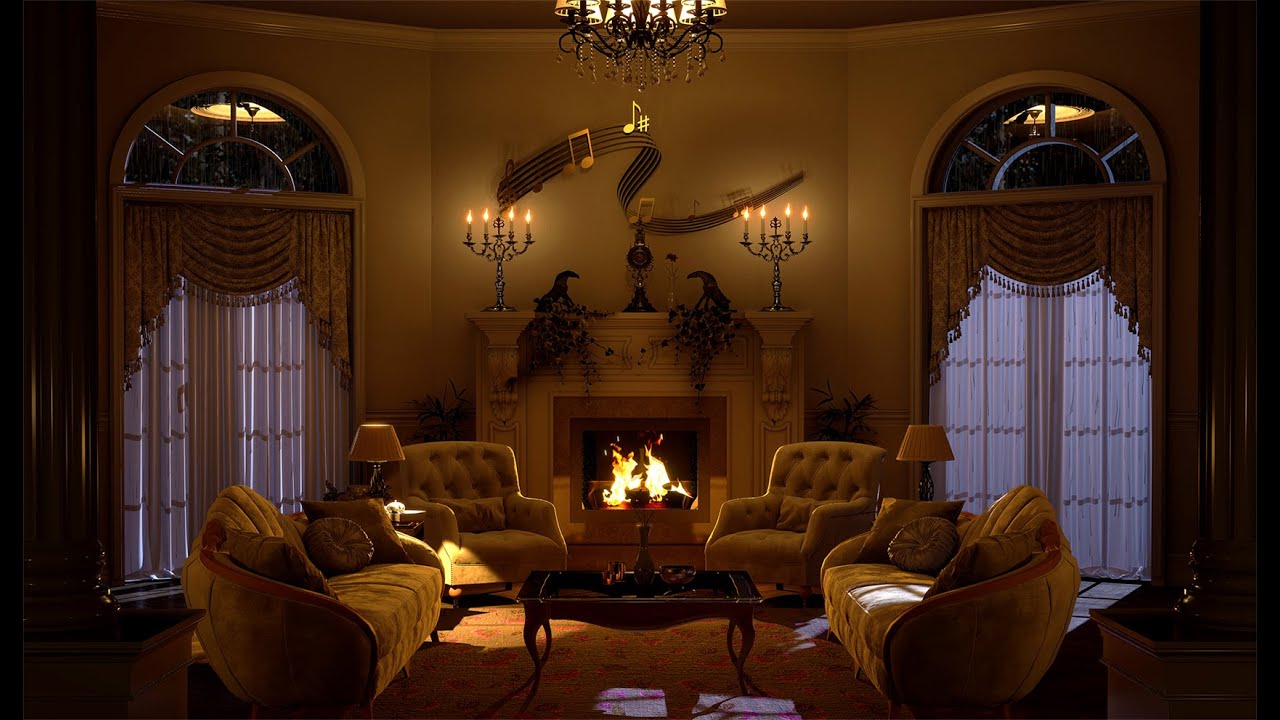 Spend A Night In A Stormy Sopranos Inspired Living Room | Rain Sounds ...