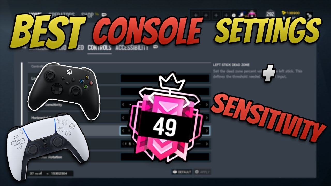BEST CONSOLE SETTINGS AND SENSITIVITY (USED BY CHAMPS) | Rainbow Six ...