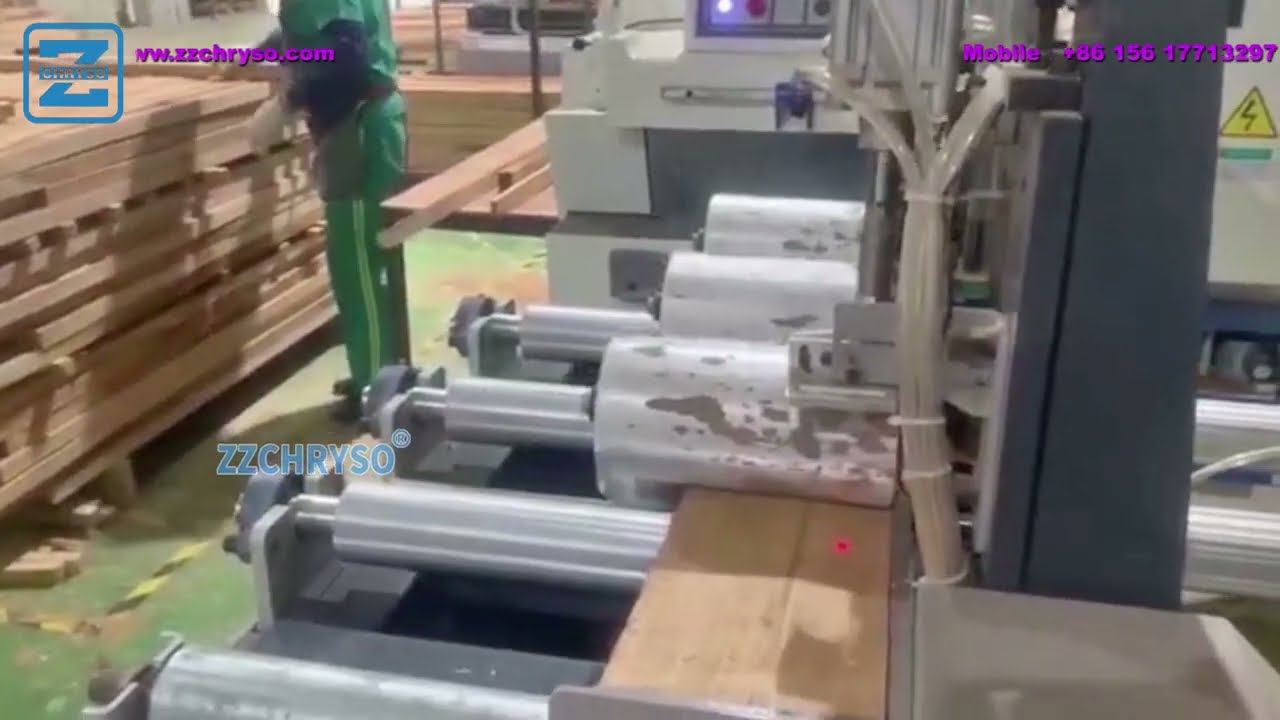 Wood Planer Optimal Saw Production Line - YouTube