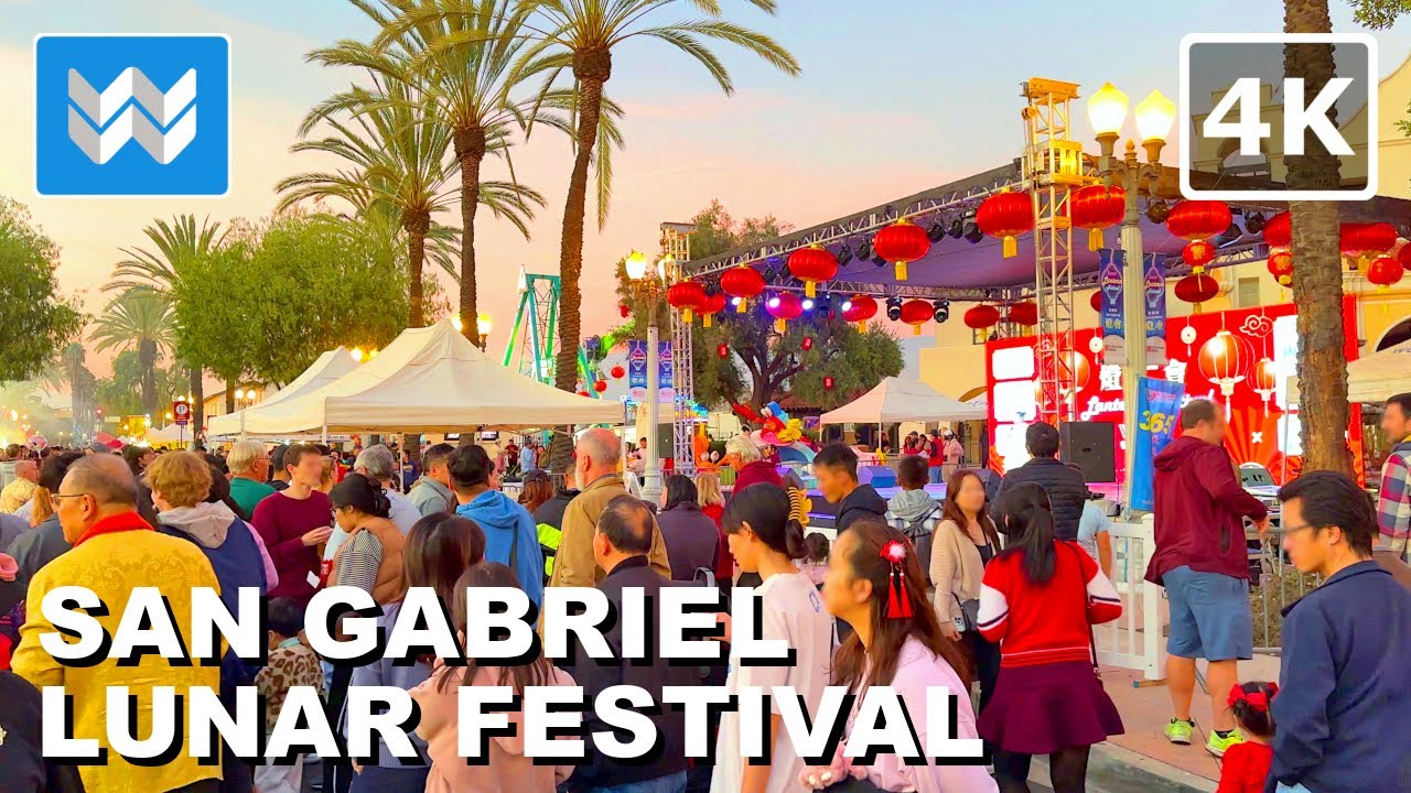 [4K] San Gabriel Lunar New Year Lantern Festival 2025 California Walking Tour - Year of the ...