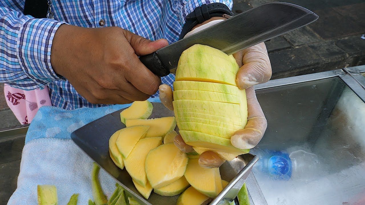 방콕 길거리 과일 자르기 달인 Amazing Fruits Cutting Skills Thai Street Food