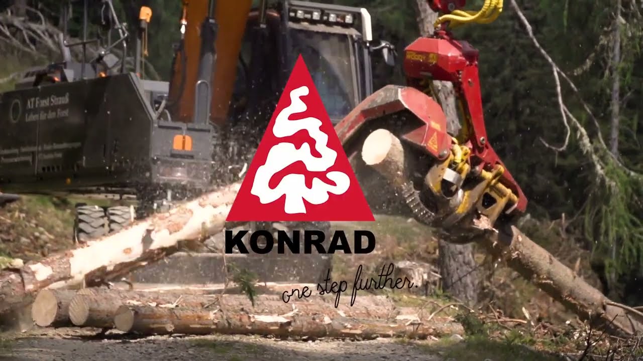 Baggerprozessor mit WOODY, Rücke und Montageseilwinde KONRAD ...