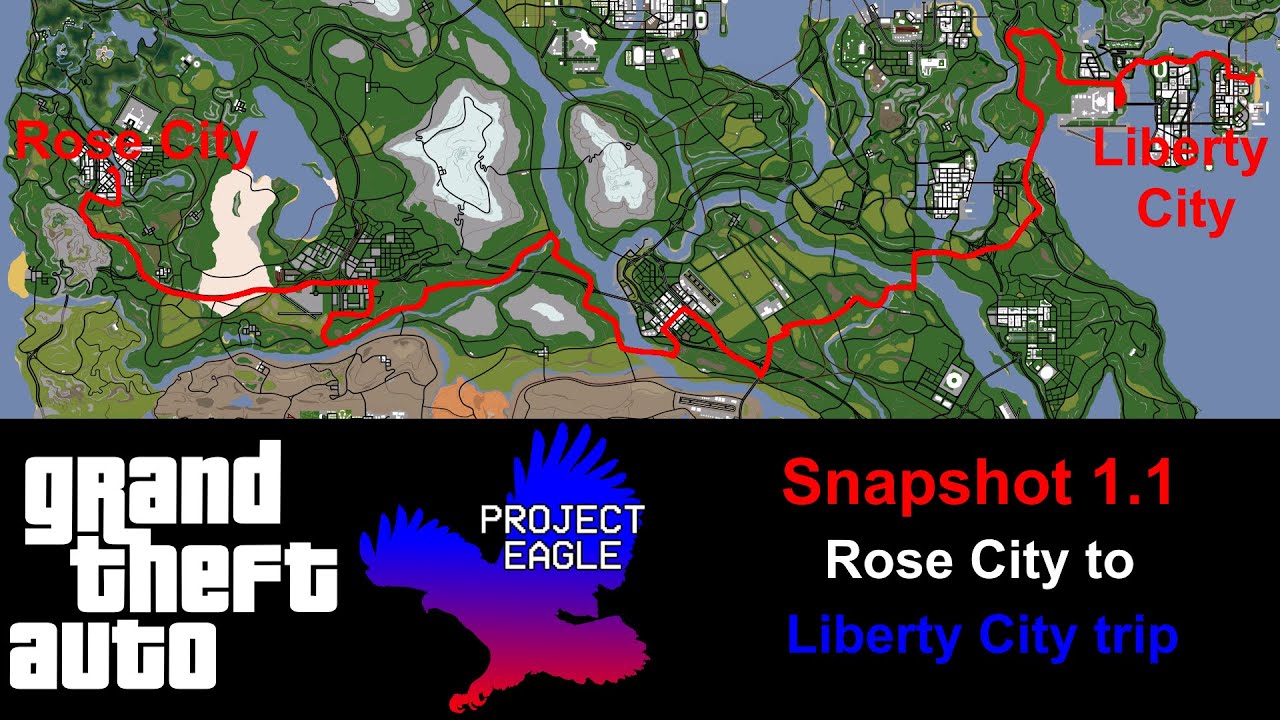 GTA Project Eagle - Snapshot 1.1 - Rose City to Liberty City trip - YouTube