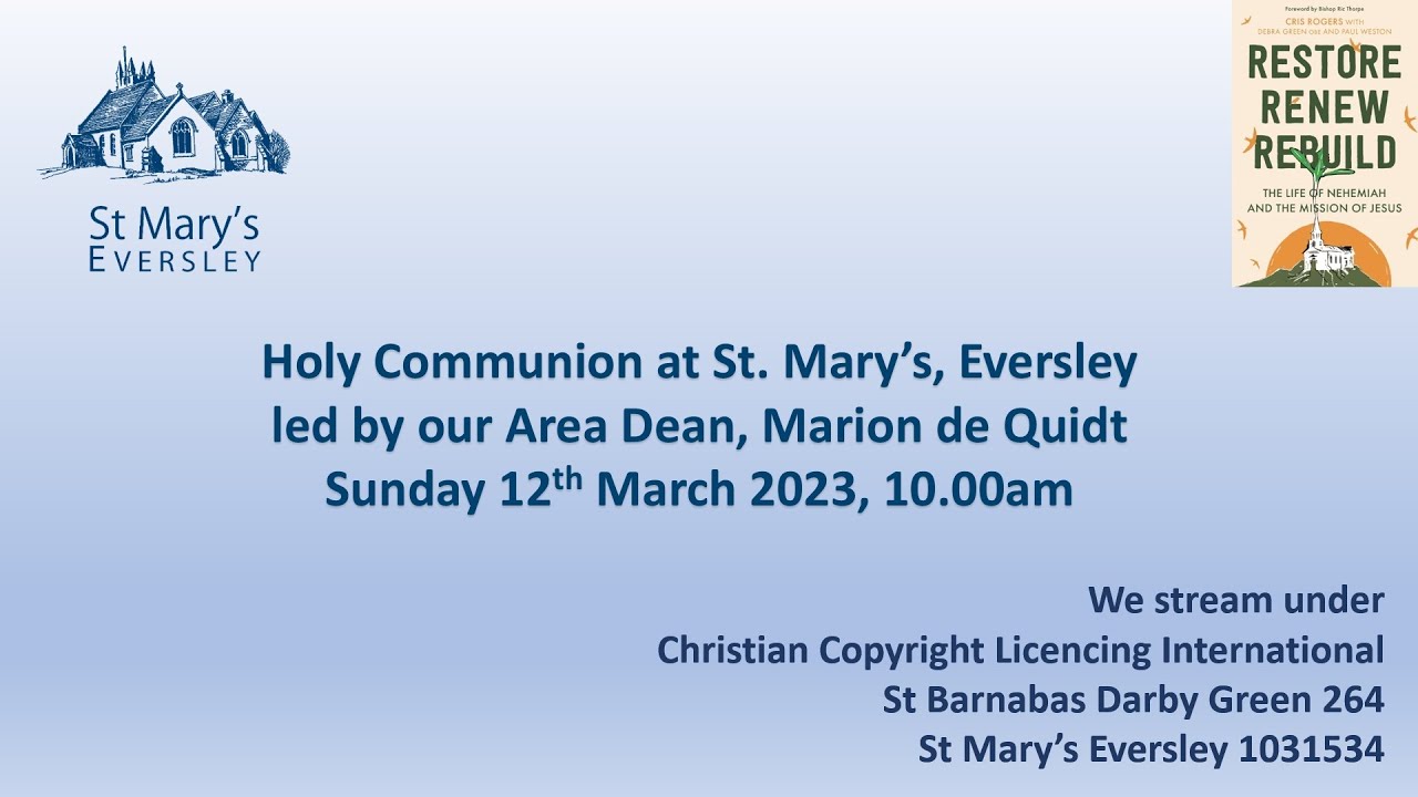 Holy Communion - Sunday 12th March 2023 - YouTube