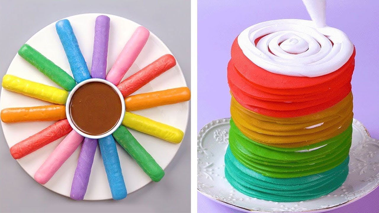 How To Make Rainbow Cake Decorating Ideas Easy Cake Decorating