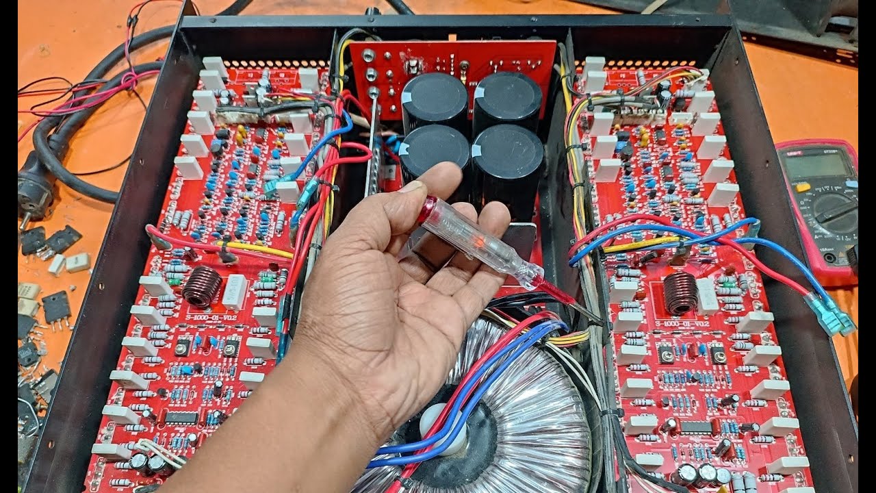 How to repair amplifier? amplifier body got ac 220 voltage - YouTube