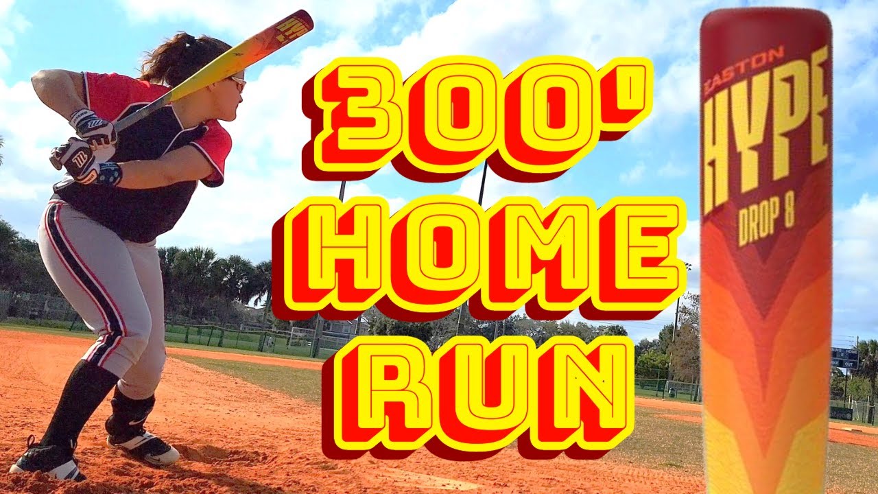 Home Run Over 300 Foot Fence with Easton Hype Fire Drop 8. - YouTube