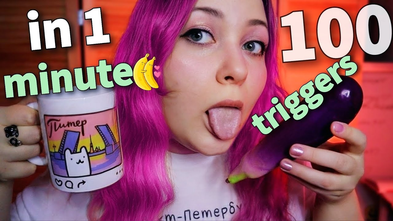 Asmr 100 Triggers In 1 Minute ♥ Youtube