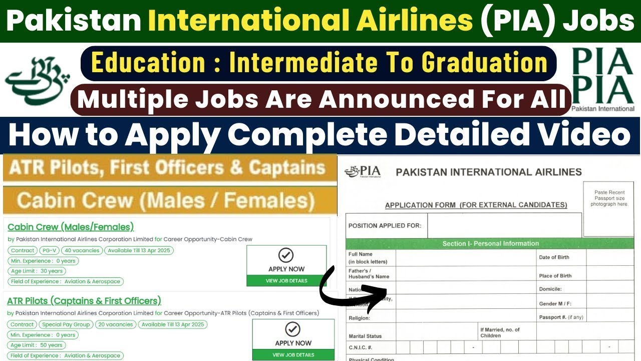 Pakistan International Airlines(PIA) Jobs 2025 | PIA Careers Online ...