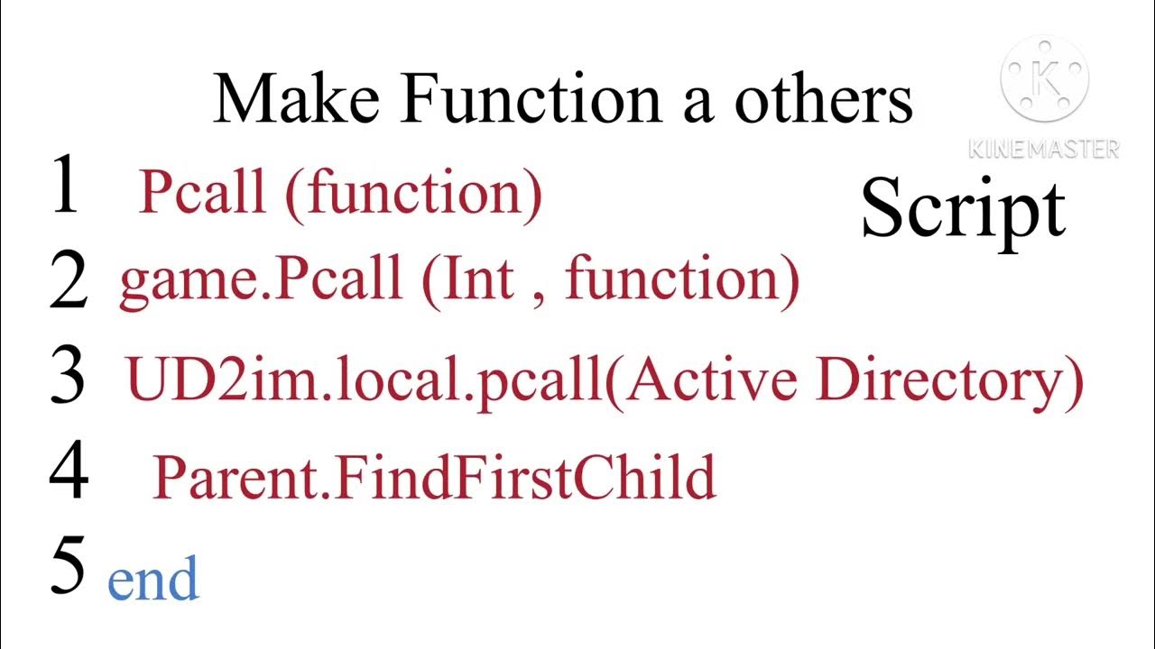 How to make Pcall In Script with on Roblox studio - YouTube