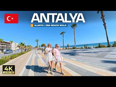 Alanya Oba Beach Walk 🏖️ | Antalya Turkey | May 2026 [4K HD] 🇹🇷