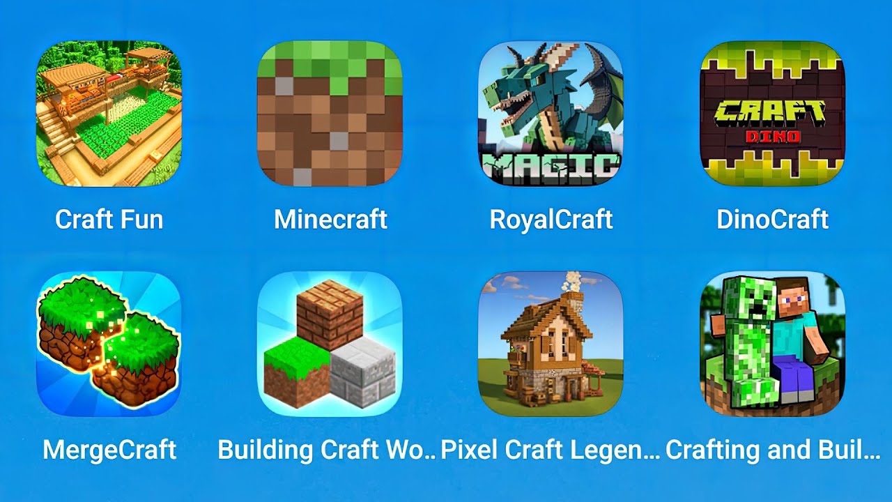 Craft Fun, Minecraft, RoyalCraft, DinoCraft, MergeCraft, Building Craft ...