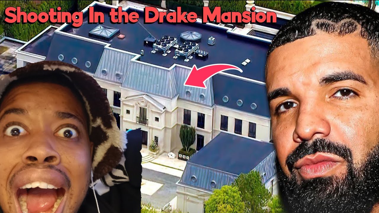 DRAKE HOUSE SHOOTING : POLICE INVESTIGATING , SECURITY SHOT ! - YouTube