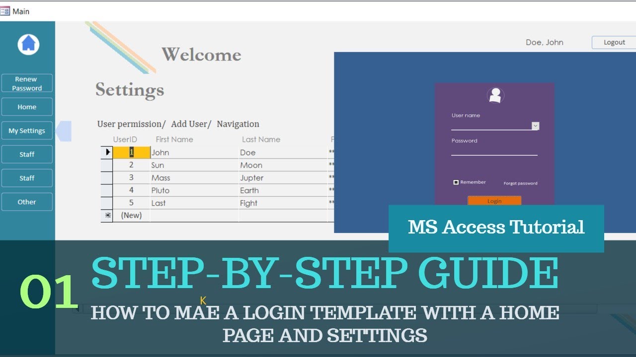 01| Login Template |Making tables - YouTube