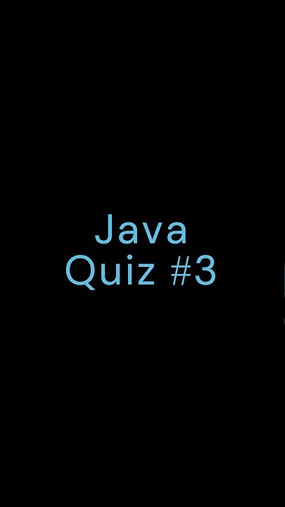 Java Quiz #3 | #Java #Coding #Quiz - YouTube