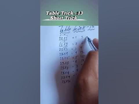 13 table trick | table trick of 13 | table of 13 | 13 table of trick # ...