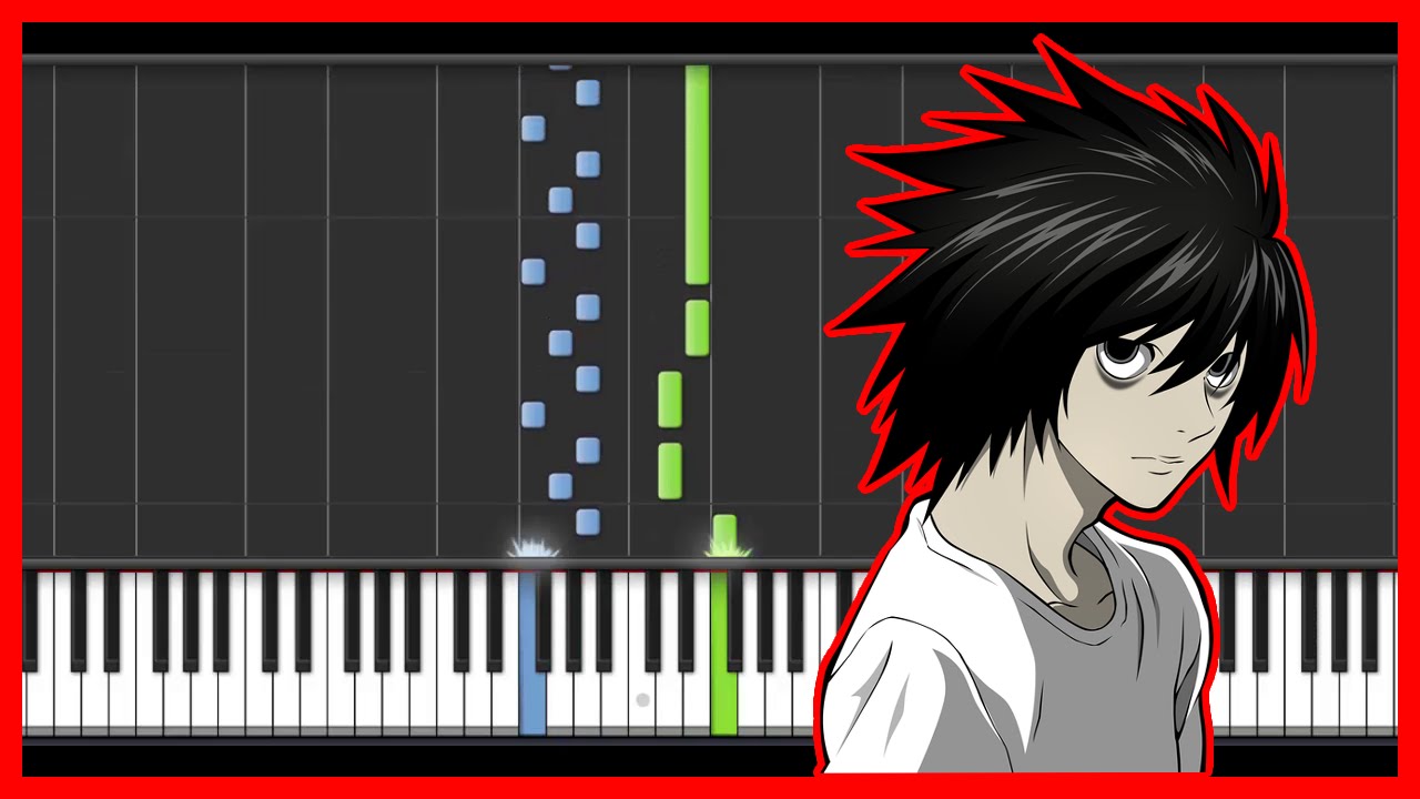 Death Note - Death Note Theme-anime-{easy piano tutorial}-(Synthesia ...