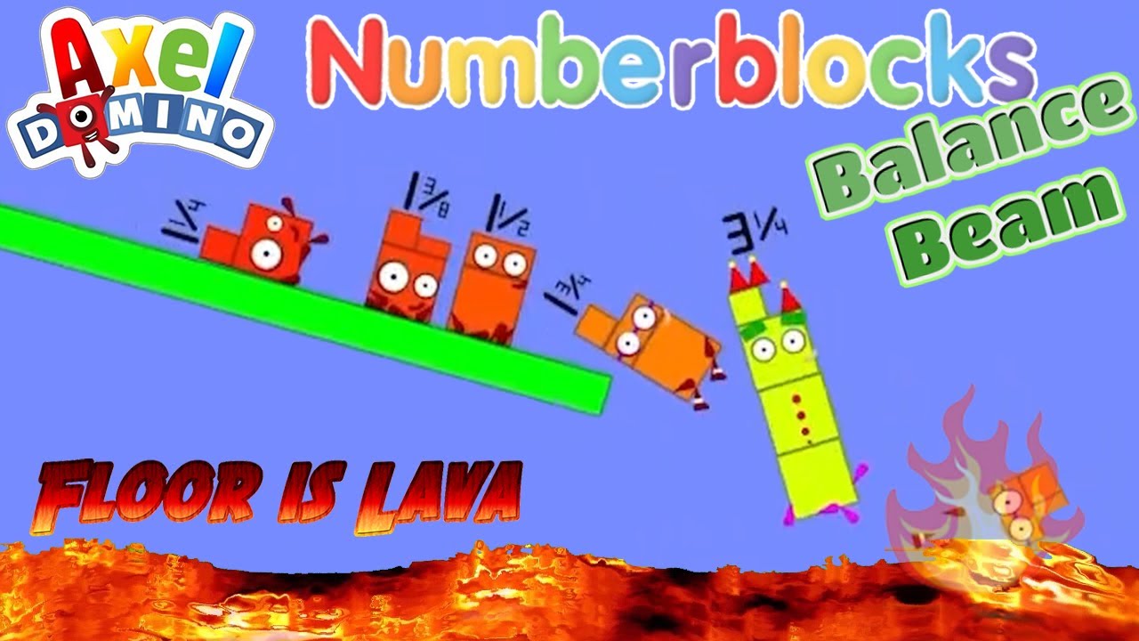 Numberblocks Floor is Lava Balance Beam - YouTube