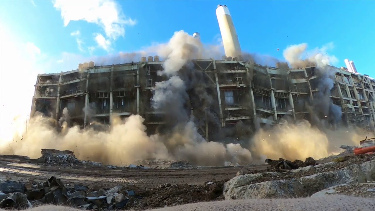 WORLD CLASS DEMOLITION IMPLOSION - FAWLEY POWER STATION - YouTube